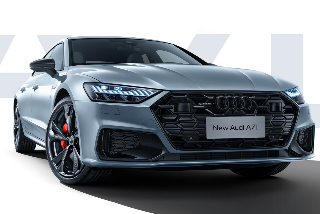 【文章】近日，新款奥迪A7L正式上市，新车共推出7款车型，售价区间为41.87-66.62万元。新车定位为一款中大型车，由上汽奥迪国产，并将在配置方面进行升级，同时新增RS套件。外观方面，普通 ...